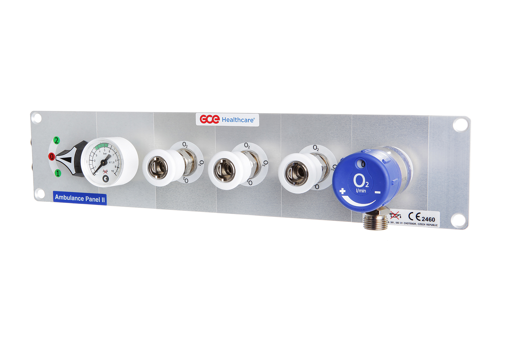 Gas equipment for ambulances